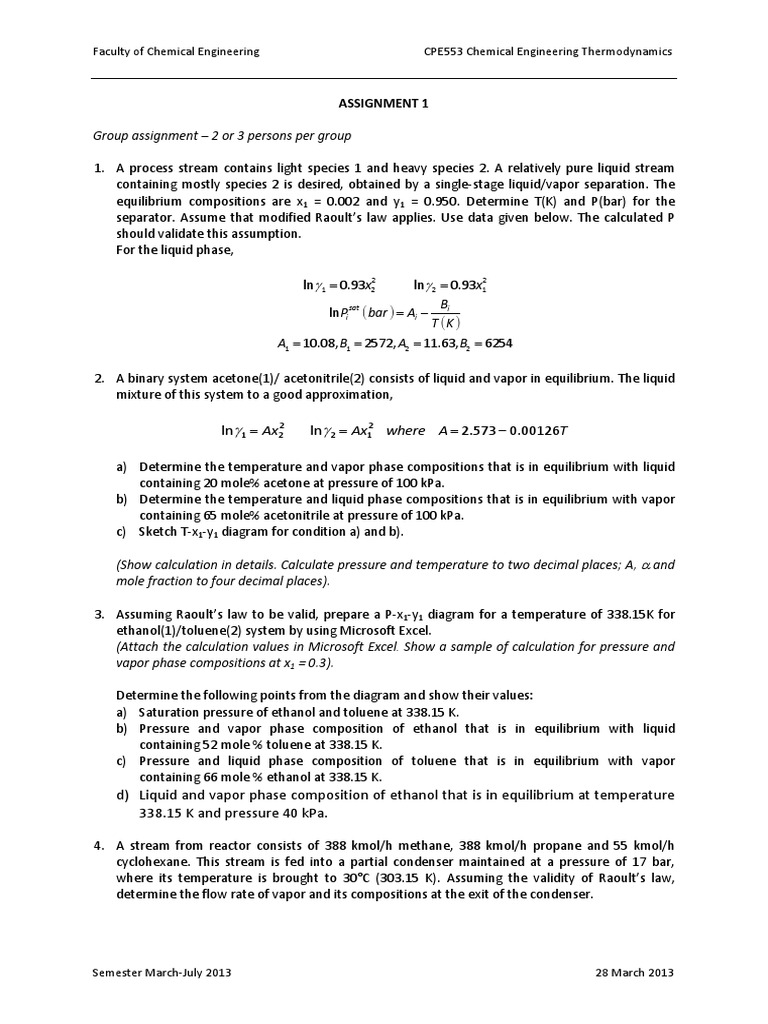 Thermodynamics Tutorial | PDF | Phase (Matter) | Physical Chemistry