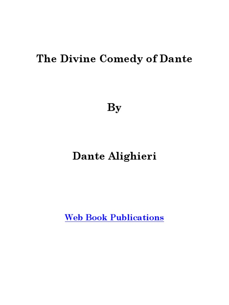 The Divine Comedy of Dante: Web Book Publications | PDF | Divine Comedy ...