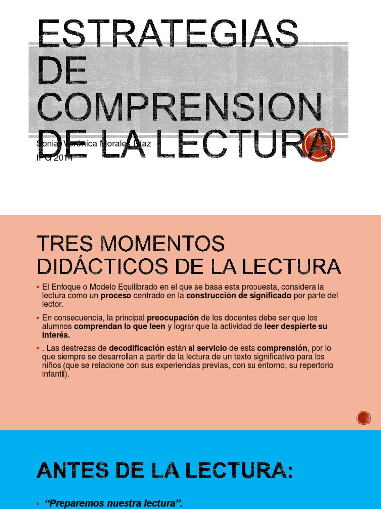 Estrategias de Comprension de La Lectura | PDF | Lectura (proceso ...