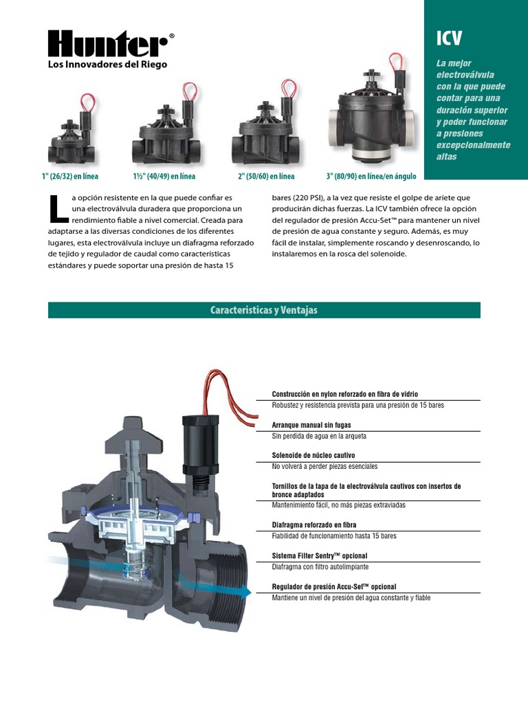 Valvulas HUNTER Serie ICV (BR - ICV - SP) PDF | PDF | Ingeniería de ...