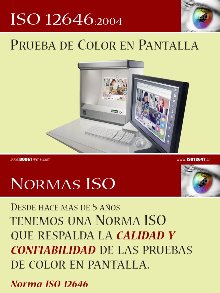 Guía ISO 12646: Pruebas de Color | PDF | Materiales artisticos | Visión