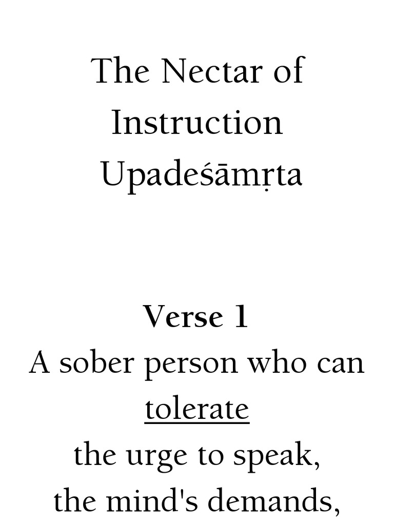 Nectar of Instruction Translations Only | PDF | Bhakti | Religious Faiths