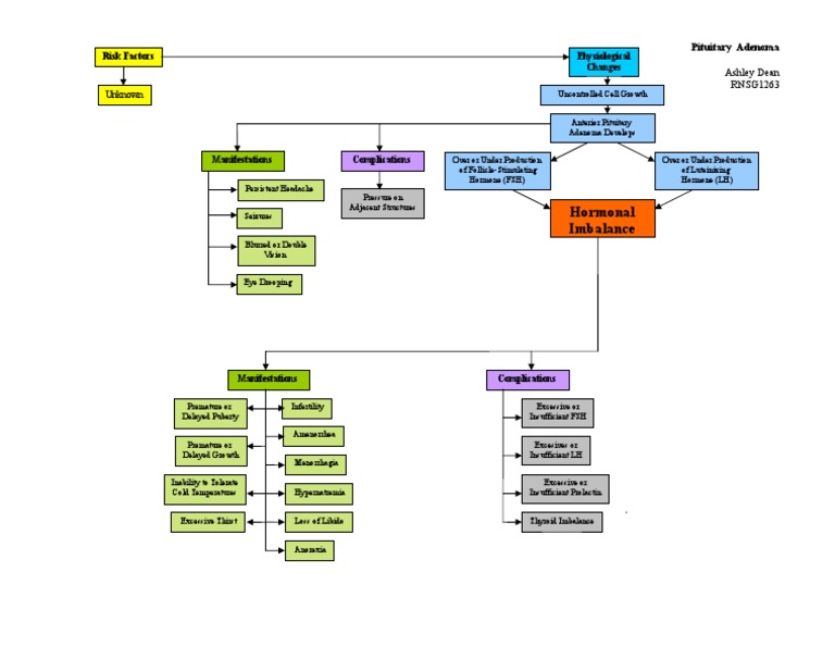 Pituitary Adenoma Concept Map | Luteinizing Hormone | Endocrine System