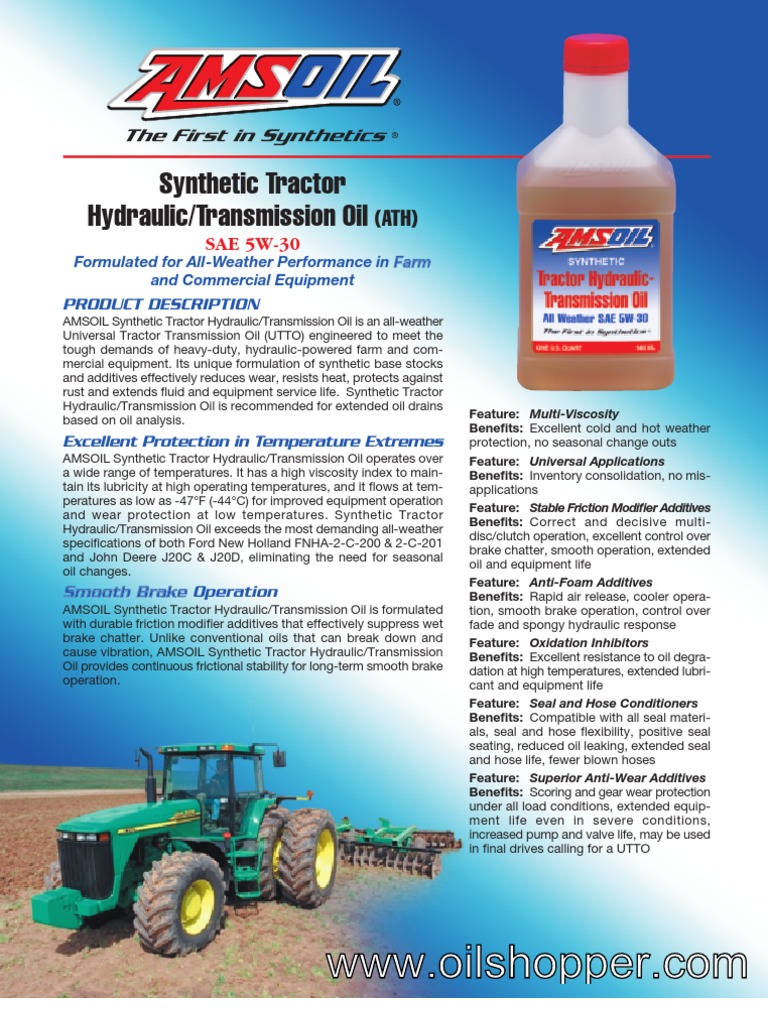 Synthetic Tractor Hydraulic/Transmission Oil SAE 5W-30 (ATH) | Motor ...