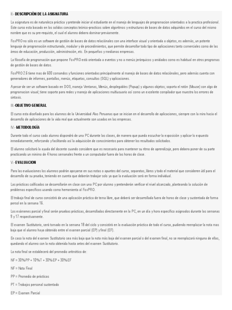 Comandos de Foxpro | PDF | Programa de computadora | Programación