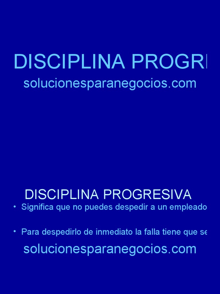 Disciplina Progresiva | PDF | Negocios (general)