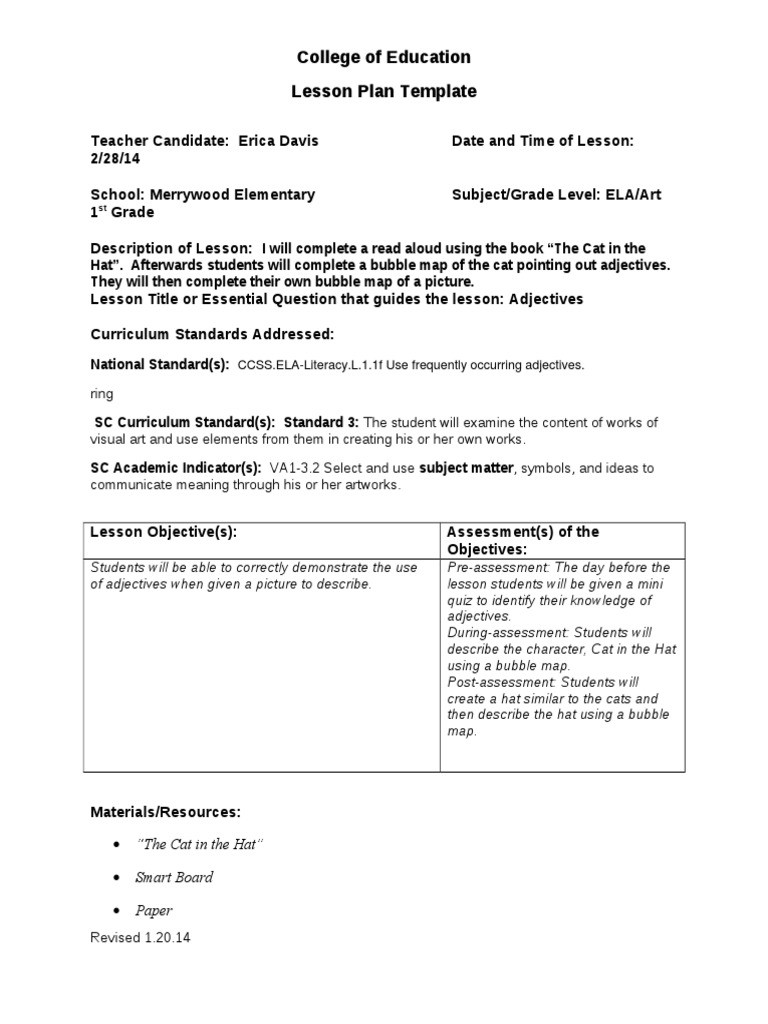 Cat and The Hat | PDF | Cognition | Teaching And Learning