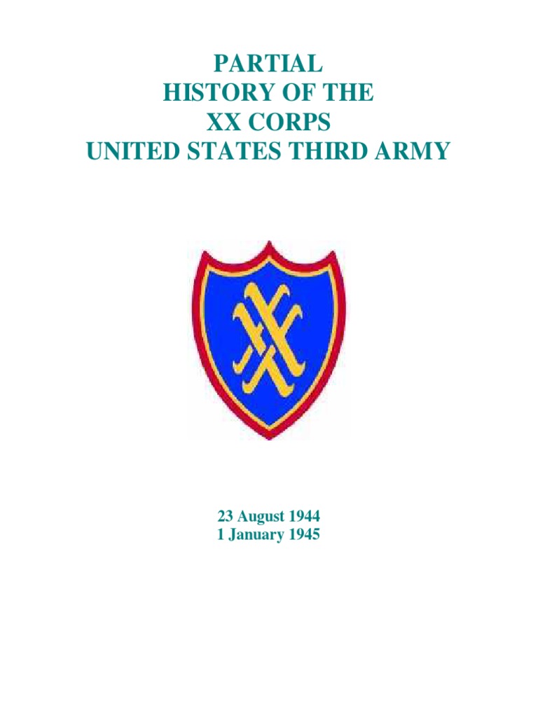 Partial History of The XX Corps United States Third Army | PDF ...