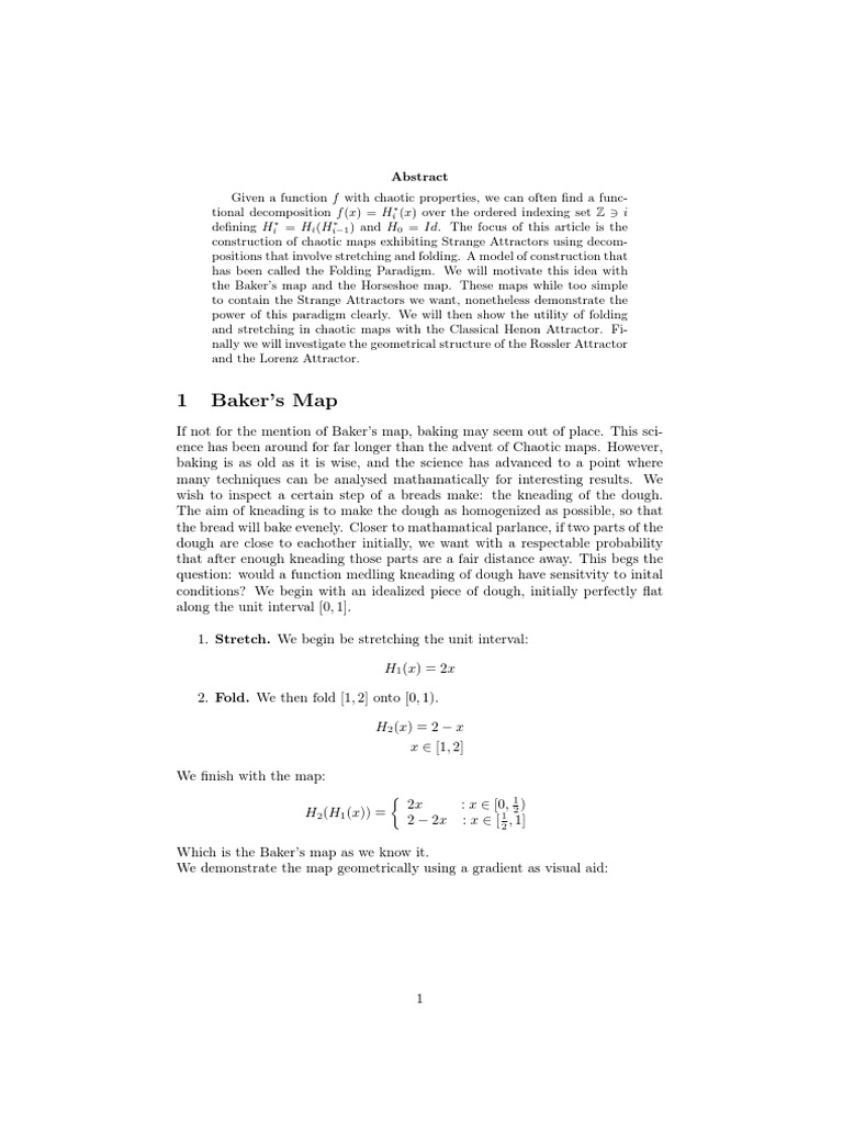 Exploring Baker's Map and Chaos | PDF | Chaos Theory | Theoretical Physics