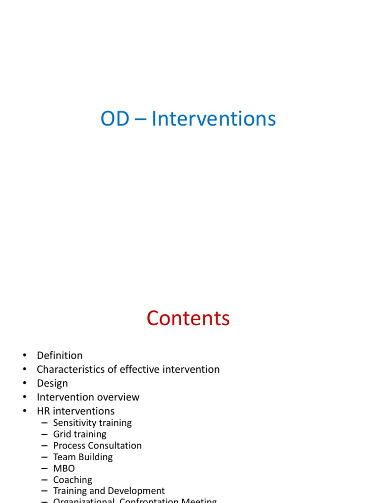 OD - Interventions | PDF