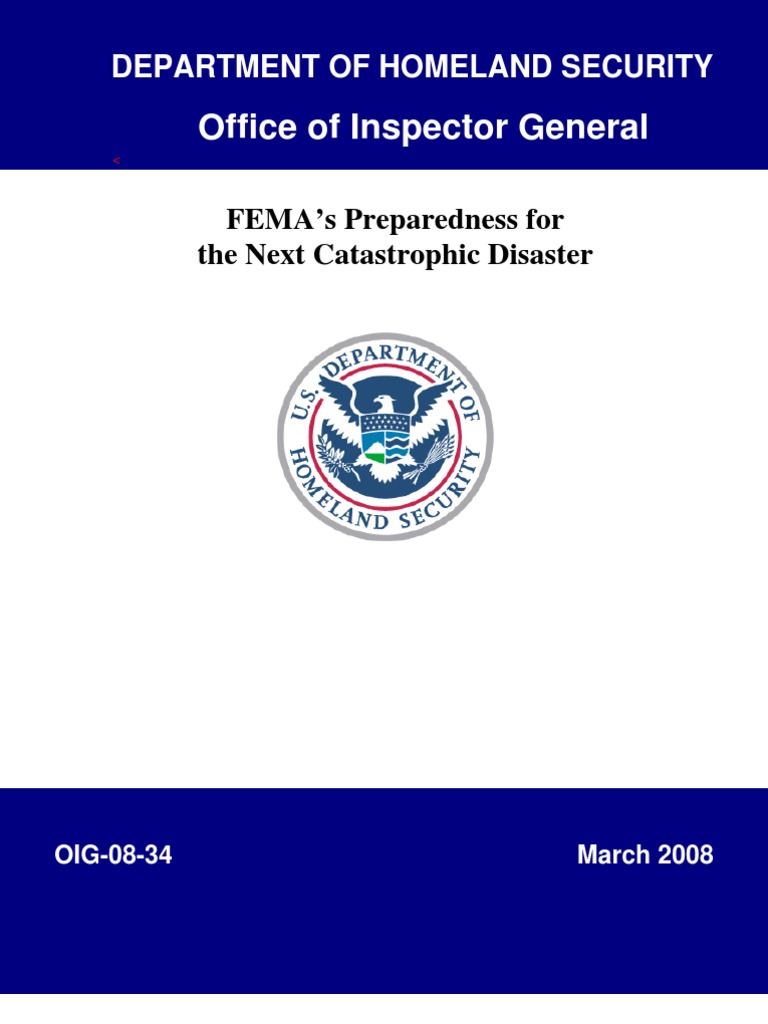 FEMA - Preparedness Report 2008 | PDF | Federal Emergency Management ...
