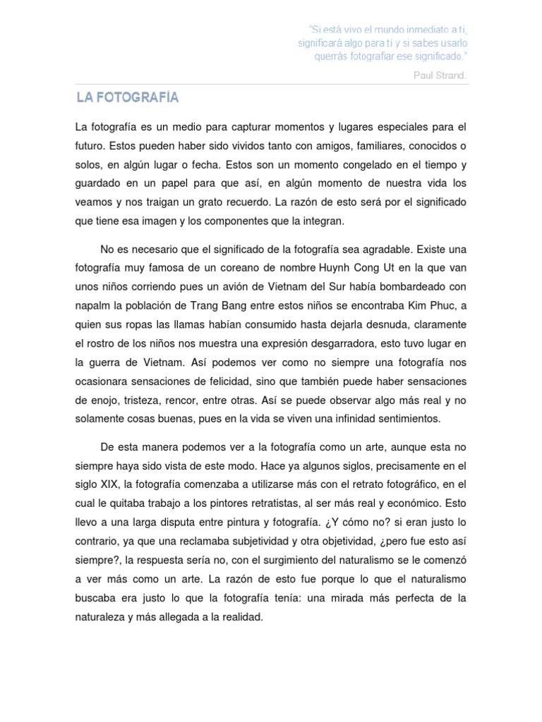 Ensayo de La Fotografía | PDF | Fotografía aérea | Medios de arte