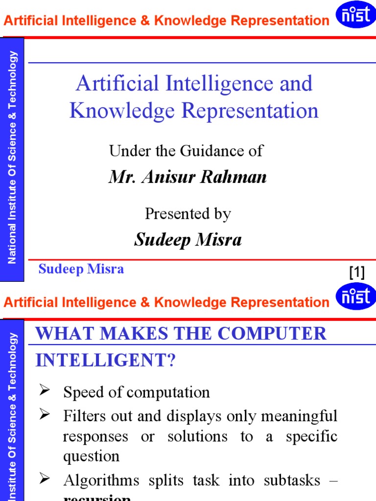 Ai Systems Knowledge Representation Pdf Knowledge Representation