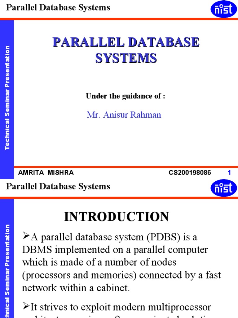 Parallel Database Systems | PDF | Parallel Computing | Databases
