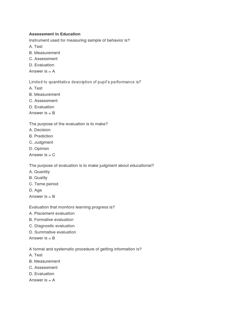 Assessment Method Pdf Educational Assessment Test Assessment