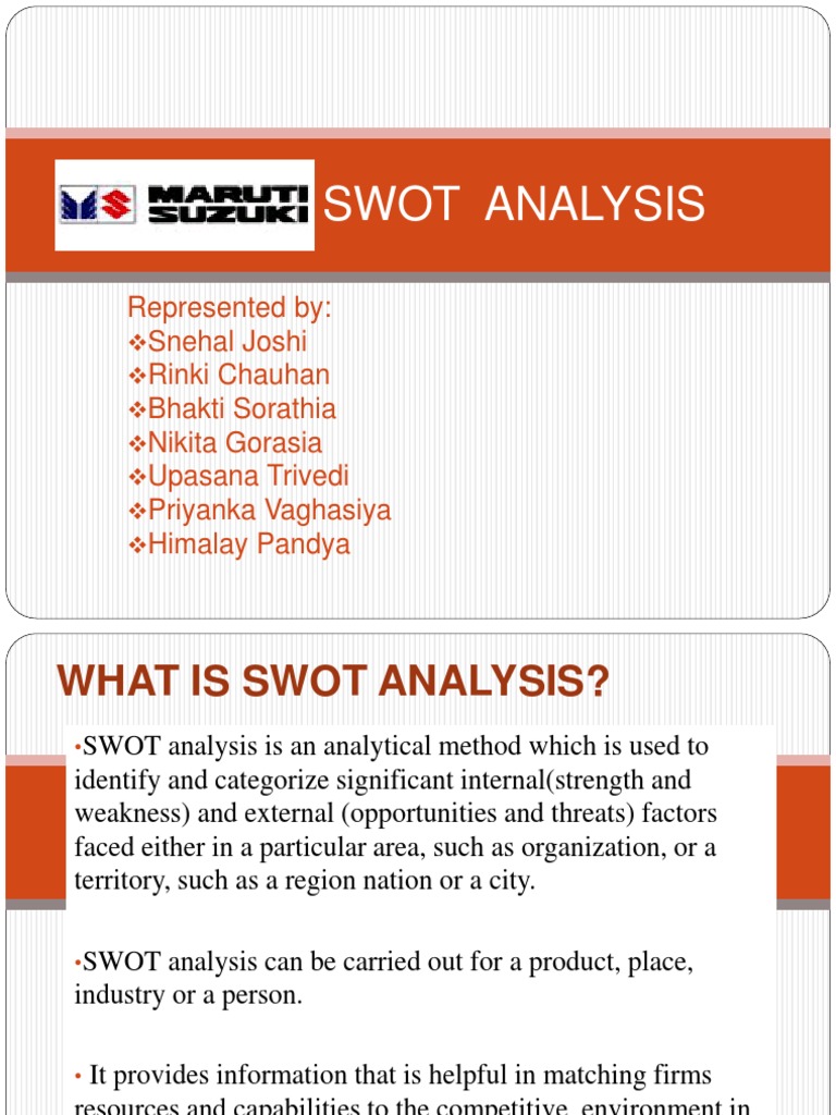 Maruti Suzuki | Download Free PDF | Swot Analysis | Car