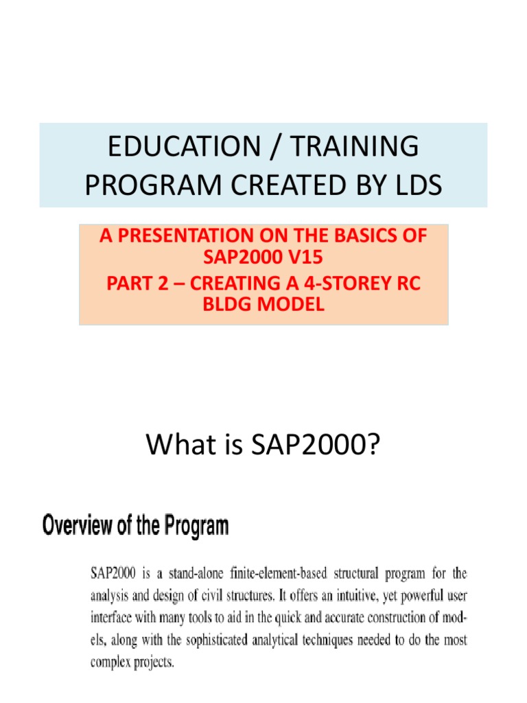 SAP2000 V15: 4-Storey RC Building Model | PDF | Graphical User ...