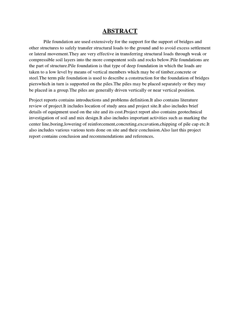 Pile Foundation - Report | PDF | Deep Foundation | Foundation (Engineering)