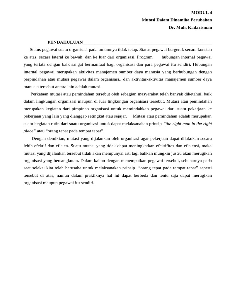 MODUL 4 Mutasi Dalam Dinamika Perubahan | PDF