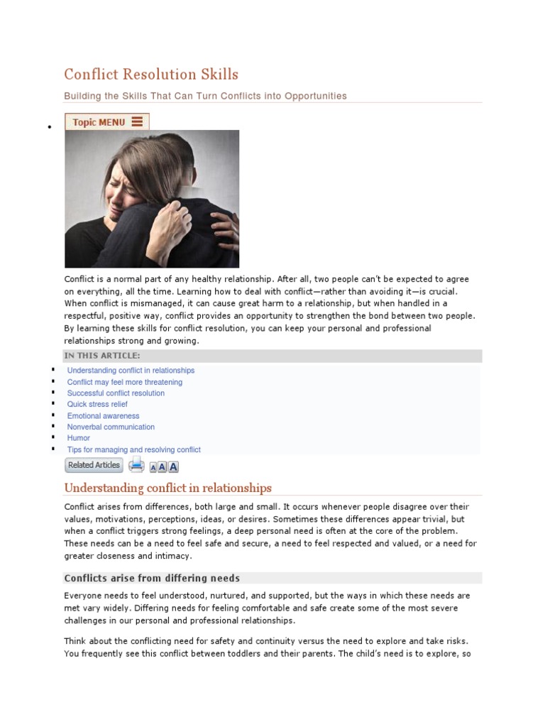 Conflict Management | PDF | Conflict Resolution | Anger