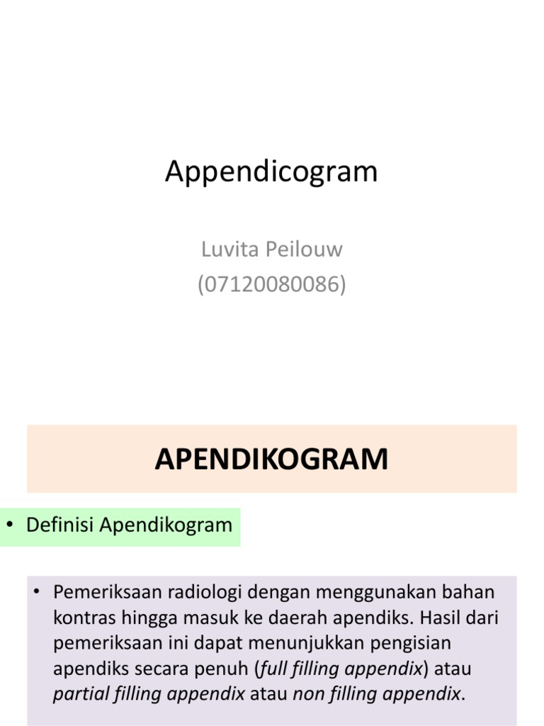 Appendicogram | PDF