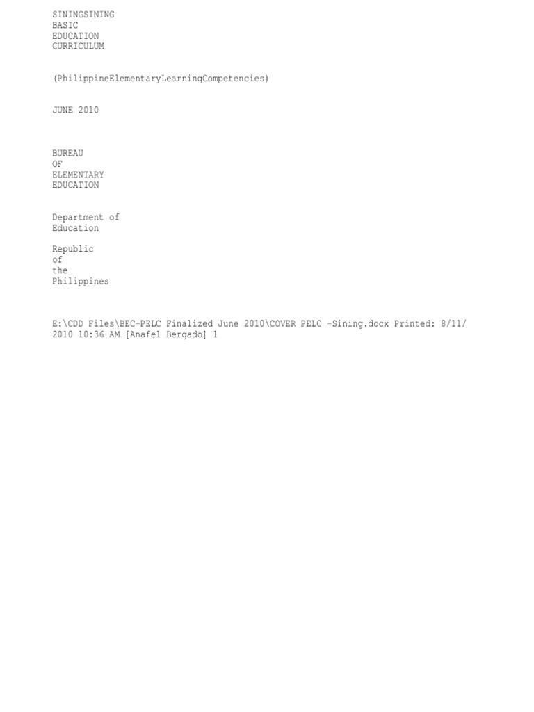 PELC | PDF