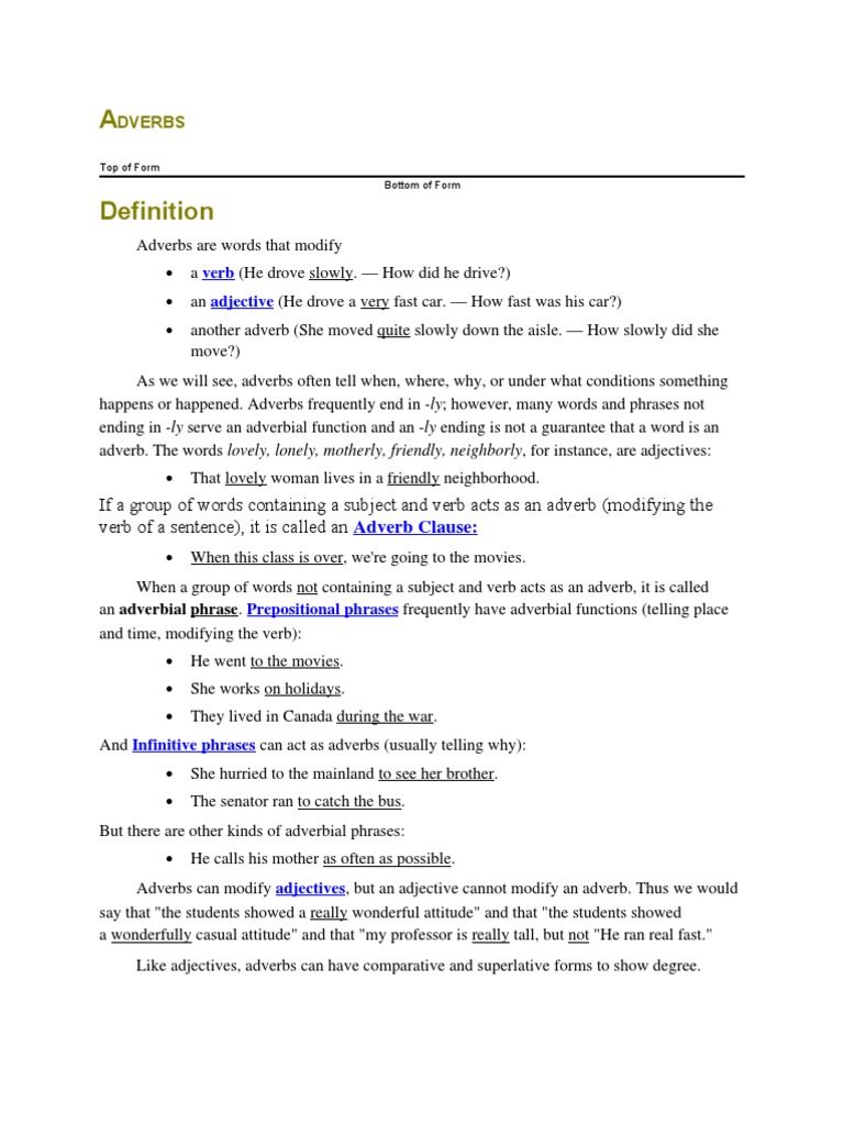 Top of Form Bottom of Form | PDF | Adverb | Adjective