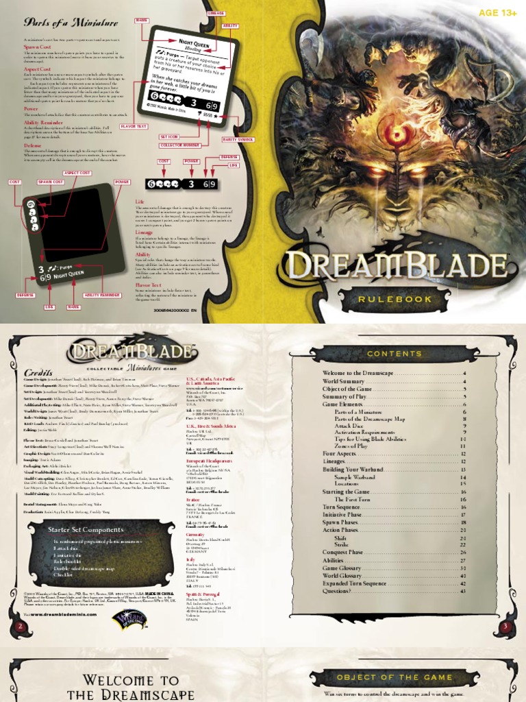 Dreamblade Rulebook | PDF | Gaming | Tabletop Games