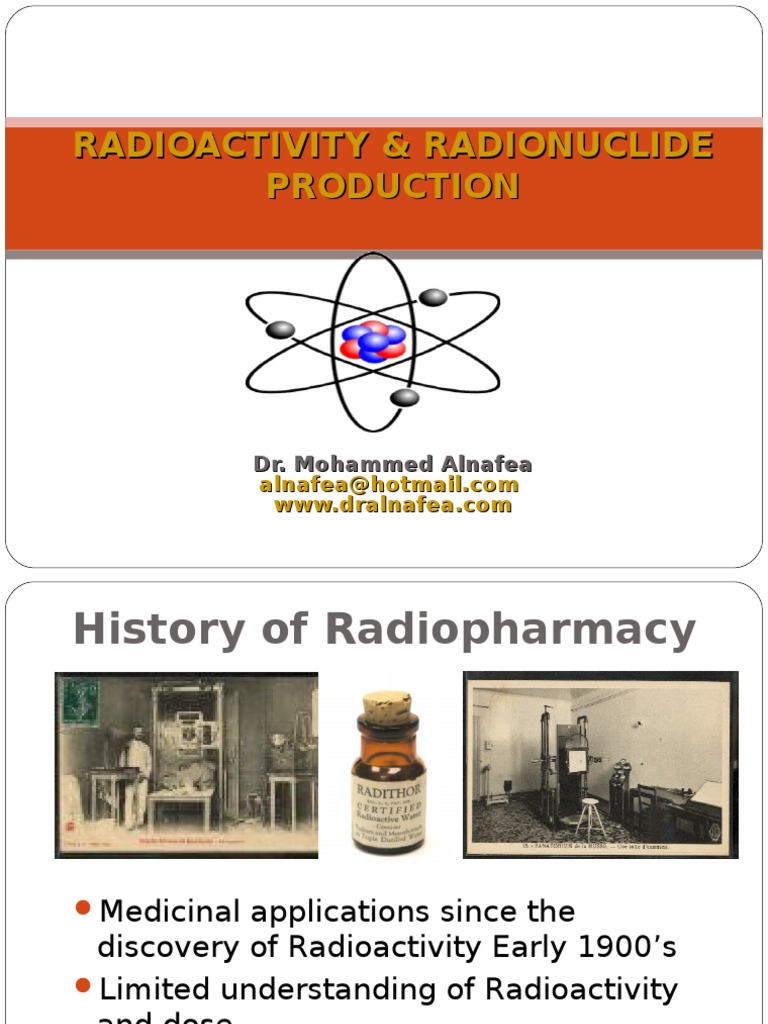 Radioactivity & Radionuclide Production | Radioactive Decay ...