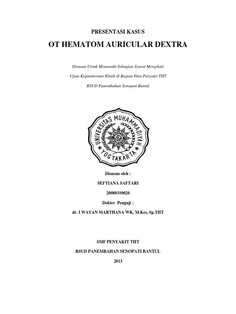 Presus Othematom THT | PDF