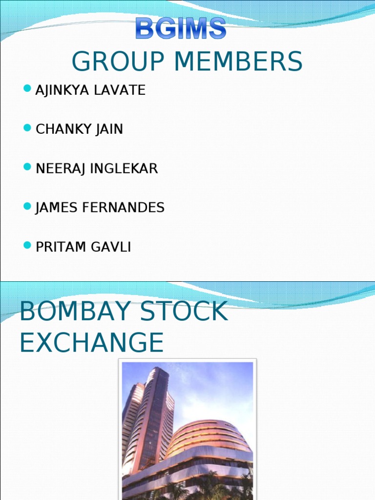 Overview of Bombay Stock Exchange | PDF | Stock Market | Securities ...