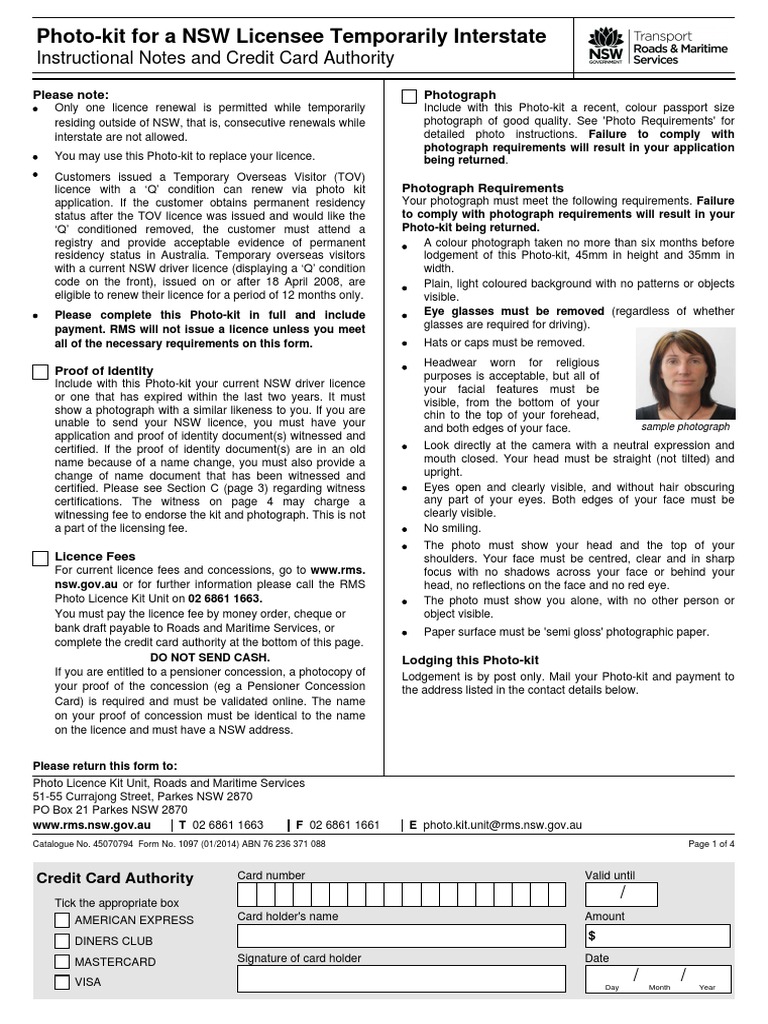 Interstate temporary license NSW government | Identity Document ...
