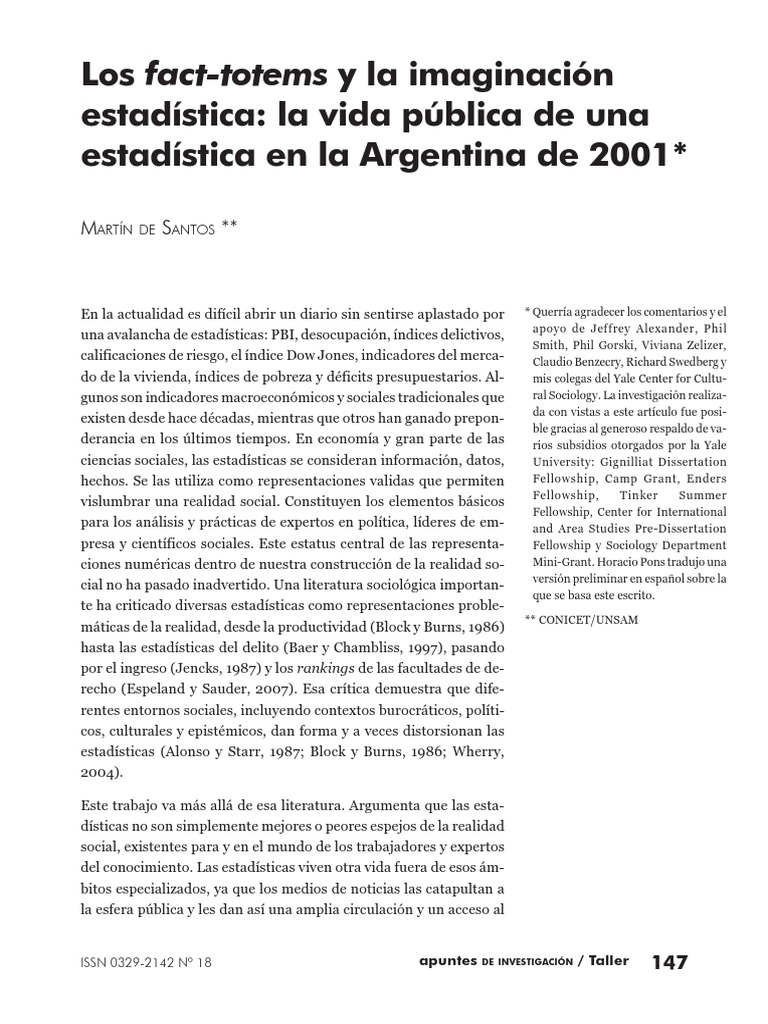 Fact Totems Argentina | PDF | Estadísticas | Science