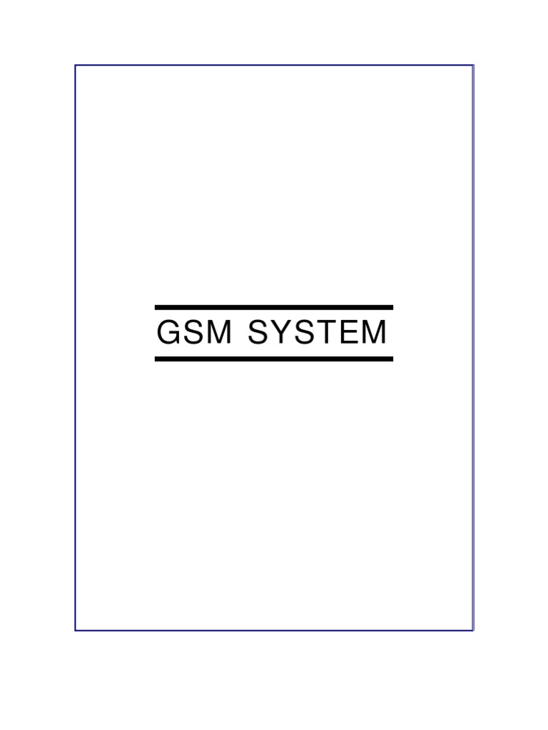 GSM System | PDF