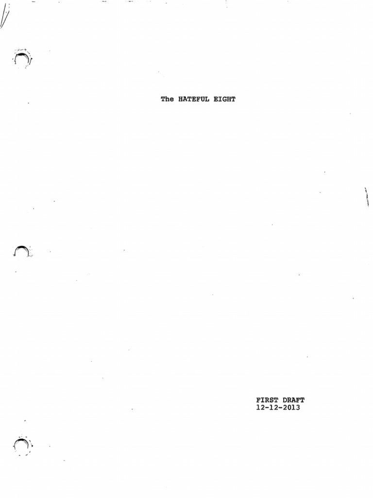 The Hateful Eight Script | PDF | Violence