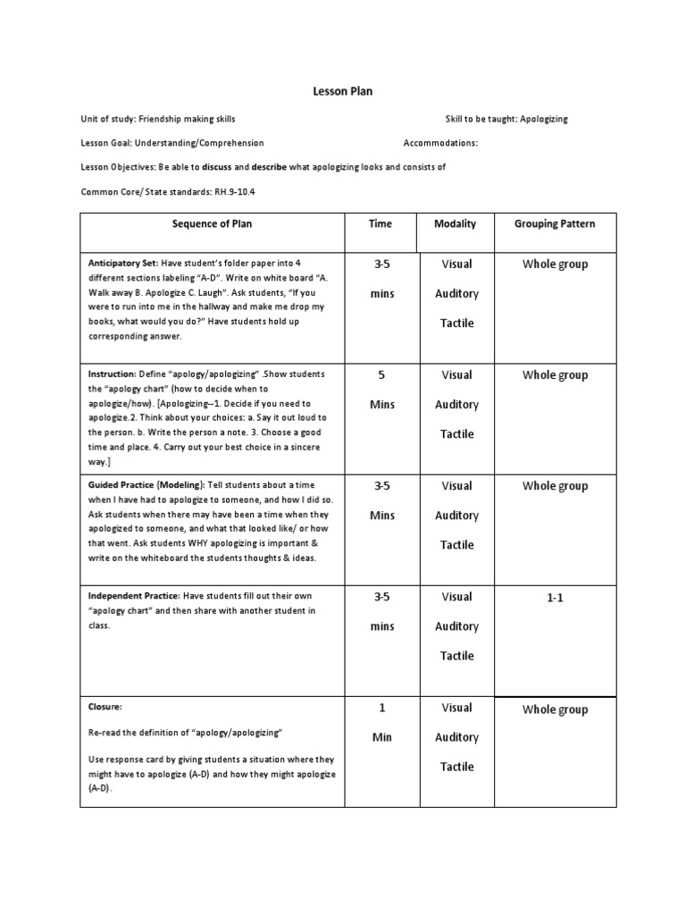 Teaching Apologizing Skills in Class | PDF