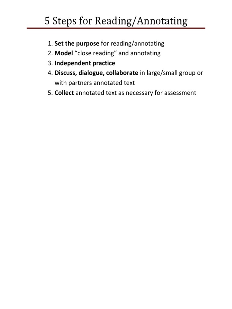 Strategy Card - Reading-Annotating | PDF