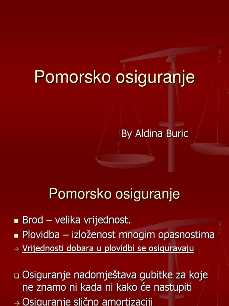 Pomorsko Osiguranje | PDF