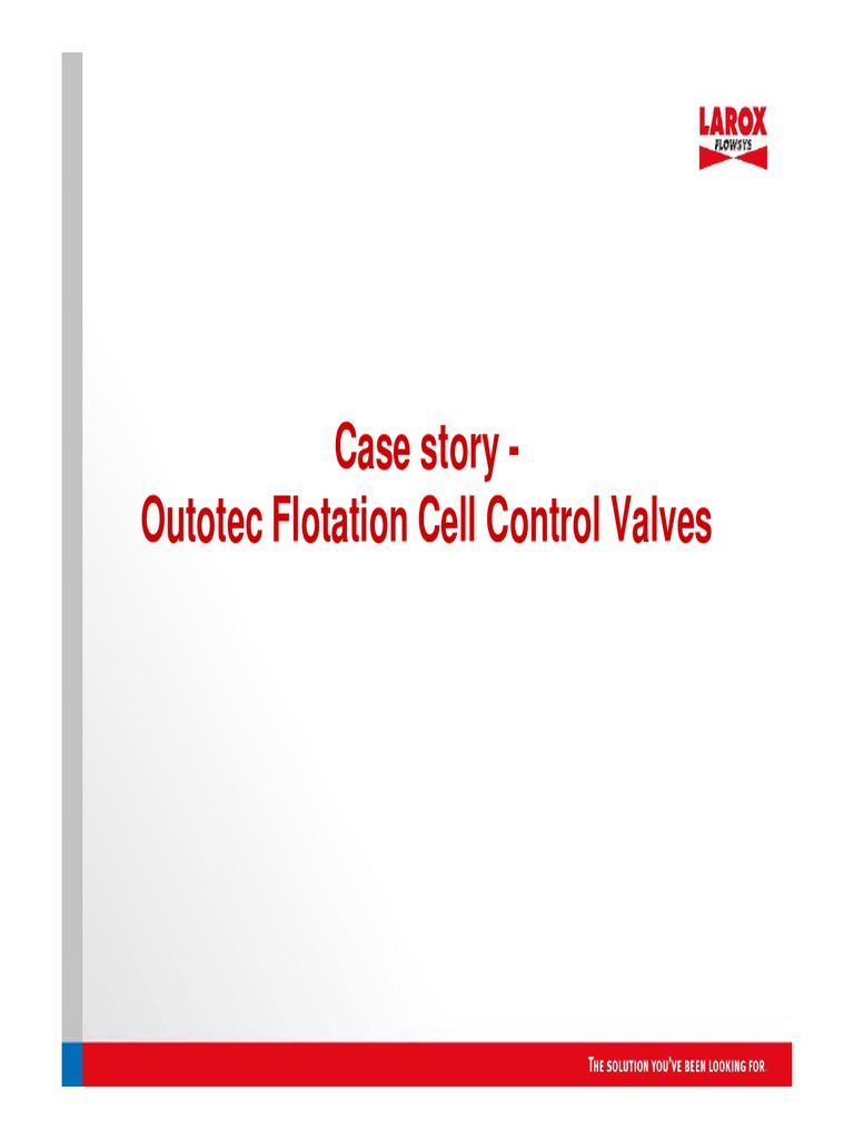 Case Story - Outotec Flotation Cells | PDF | Valve | Mining