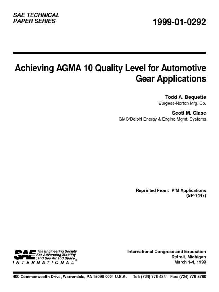 Achieving Agma 10 Quality Level | PDF | Gear | Sintering