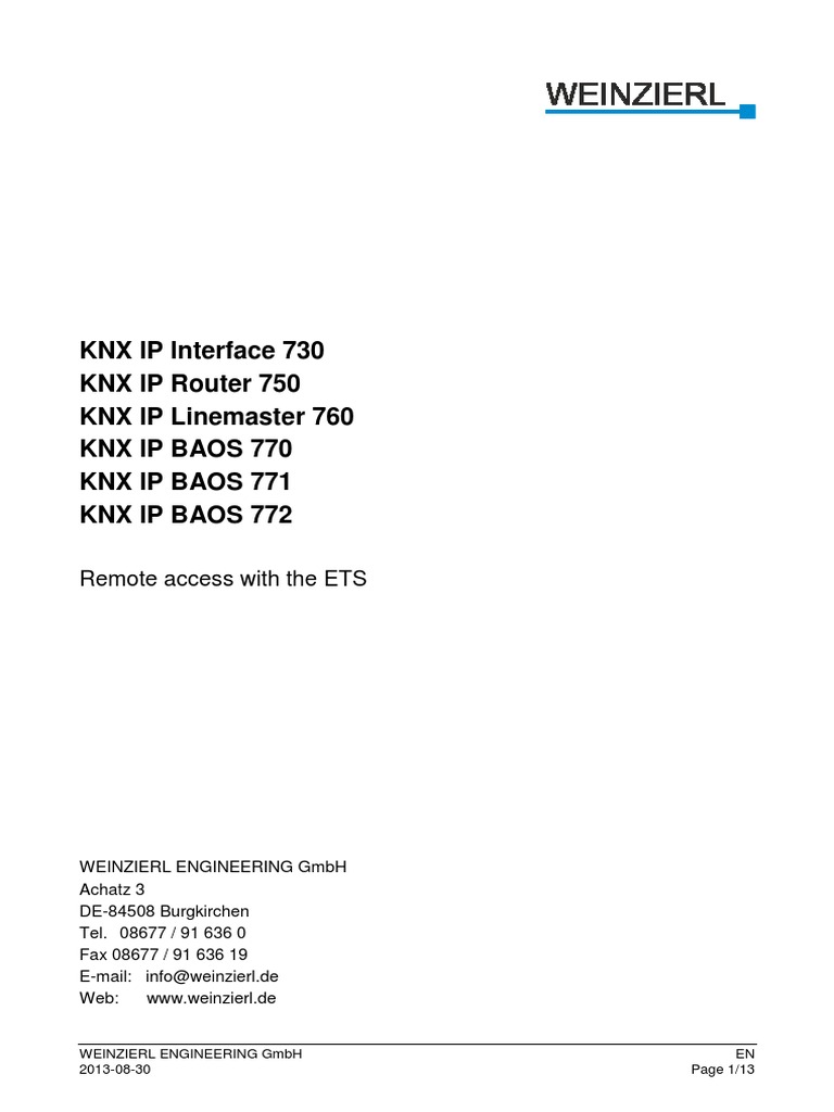 KNX IP Interface Remote en | PDF | Ip Address | Virtual Private Network