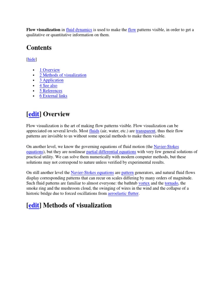 Flow Visualization in | Download Free PDF | Fluid Dynamics | Navier ...