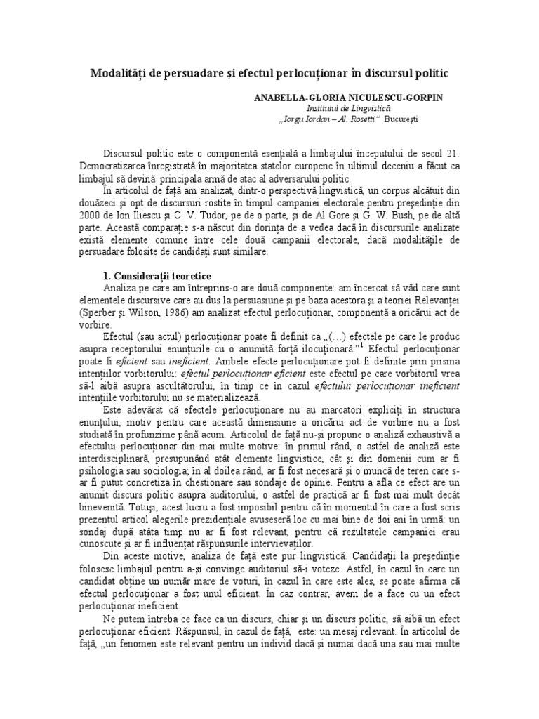 Discurs | PDF