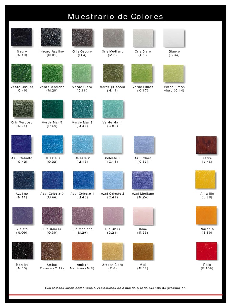 Carta de Colores Completa | PDF