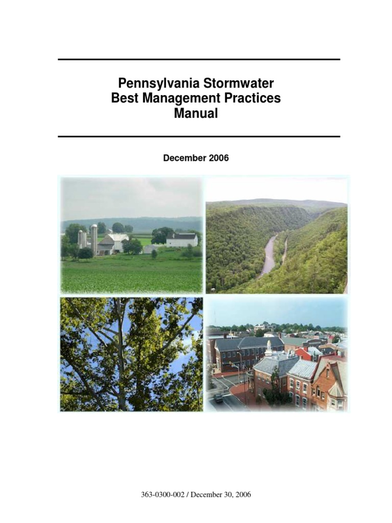 Pennsylvania BMP Manual (Bookmarked) | PDF | Stormwater | Surface Runoff