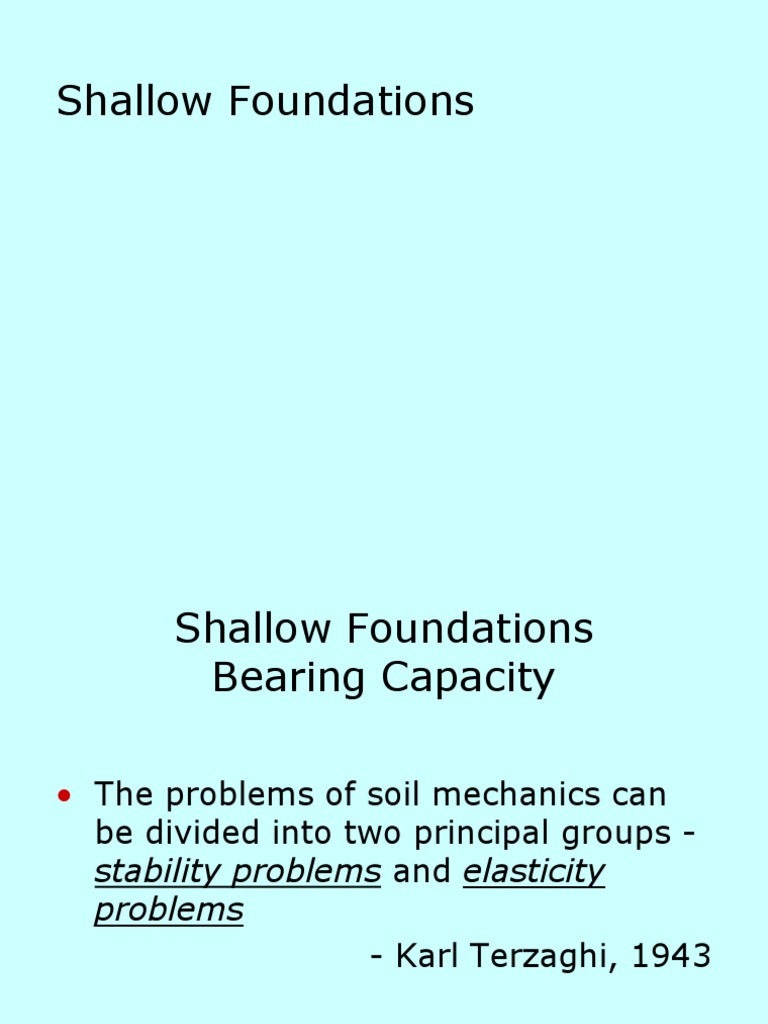 Shallow Foundation | Download Free PDF | Solid Mechanics | Mechanical ...