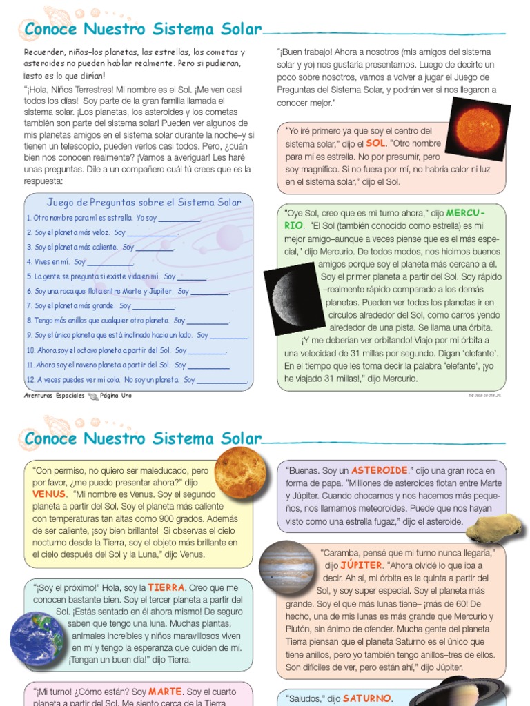 El Sistema Solar | Planetas | Sistema solar | Prueba gratuita de 30 ...