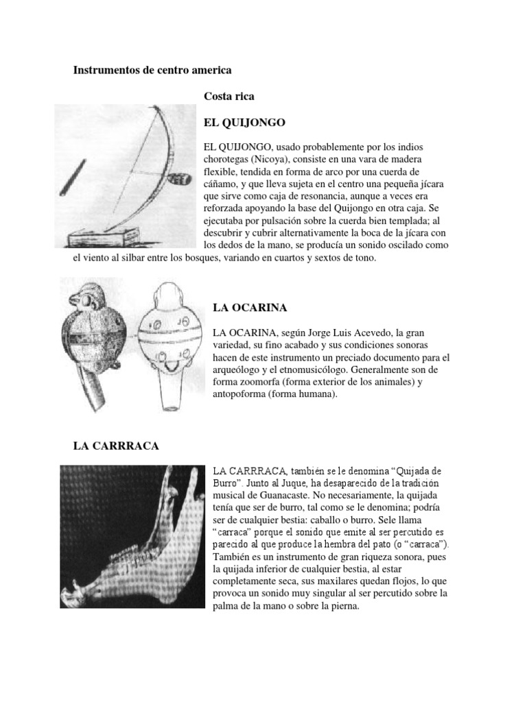 Instrumentos de Centro America | PDF | Acordeón | Instrumentos musicales