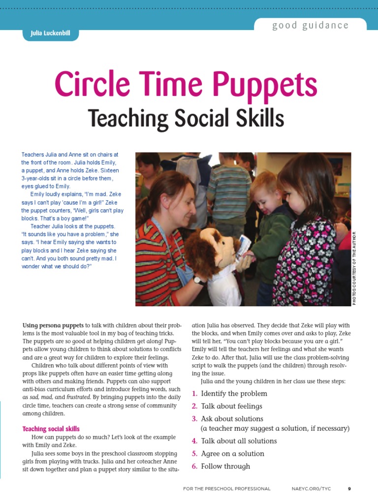 Circle Time Puppets Teaching Social Skills | PDF | Preschool | Classroom