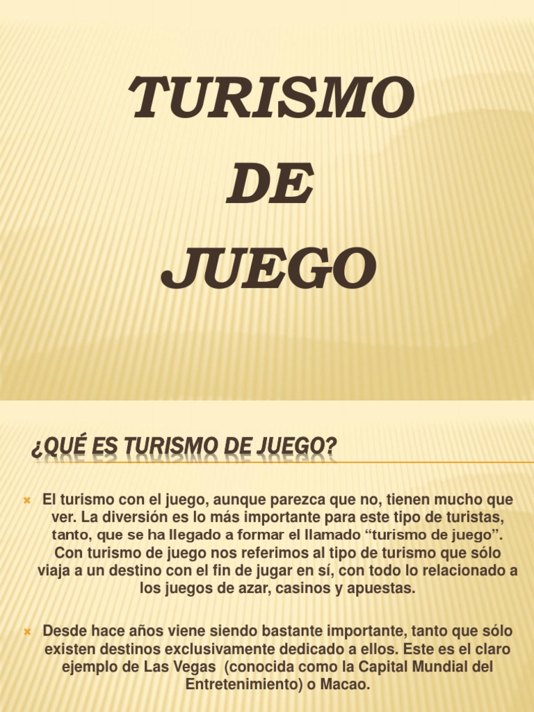 Turismo de Juego | PDF | Casino | Turismo